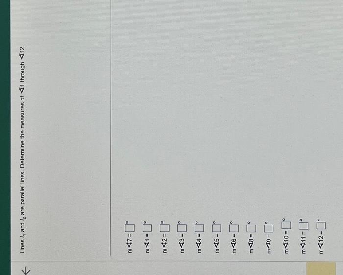 Solved Lines I1 and I2 are parallel lines. Determine the | Chegg.com