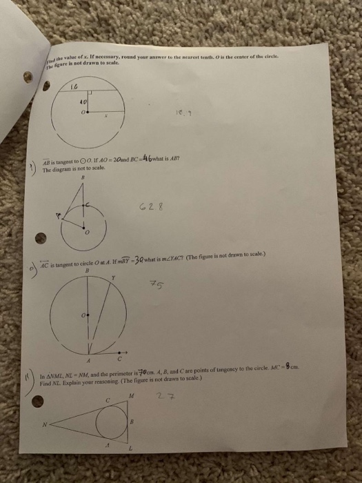 Solved Geometry Unit 2 Summative Test/ All about Circle (A, | Chegg.com