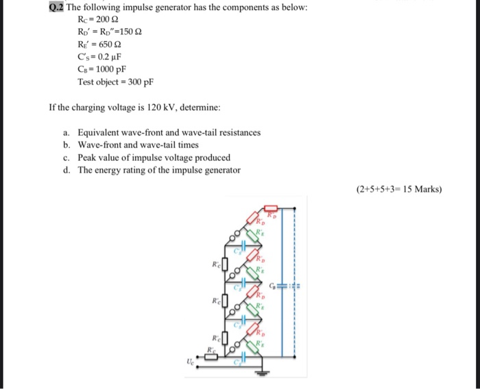 Solved Q.2 The following impulse generator has the | Chegg.com