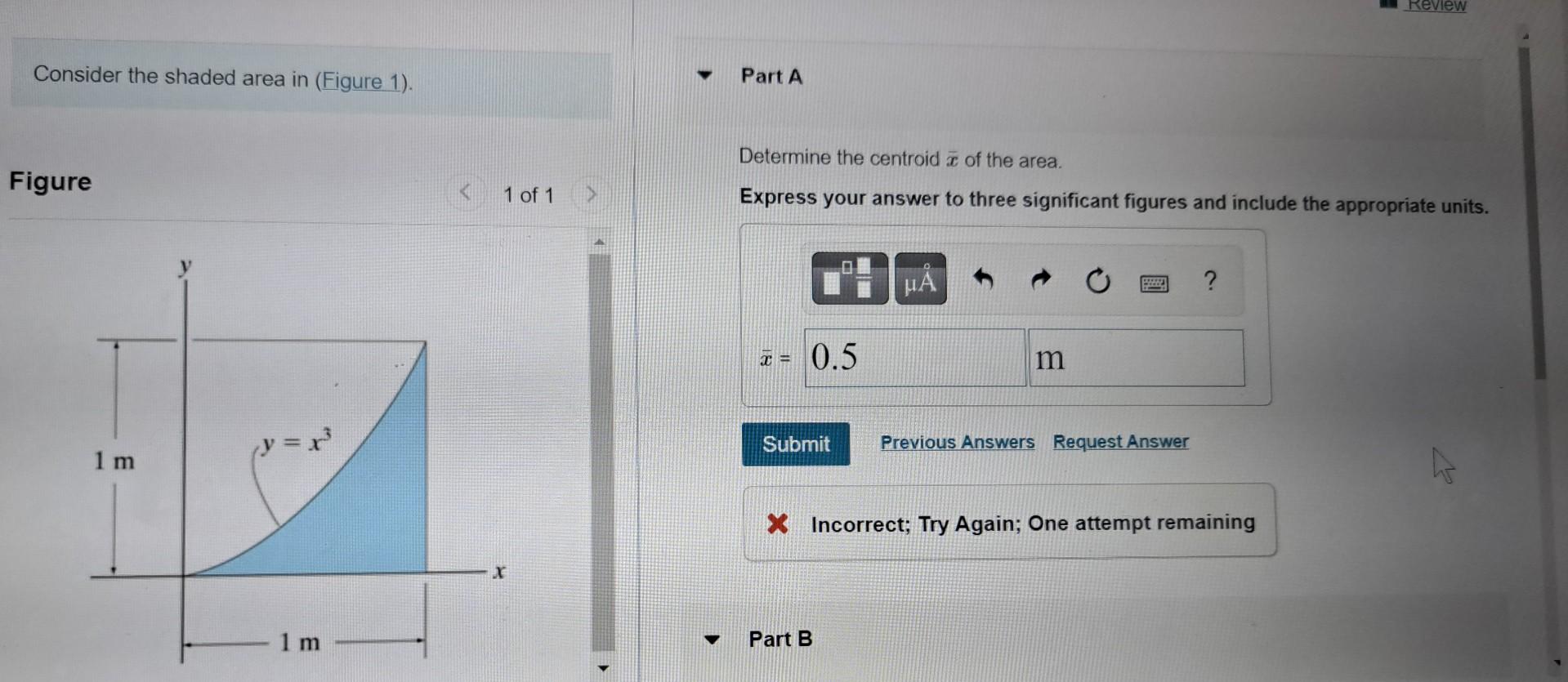 Solved Consider The Shaded Area In Figure 1 Part A Figure
