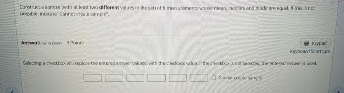 Solved Construct a sample (with at least two different | Chegg.com