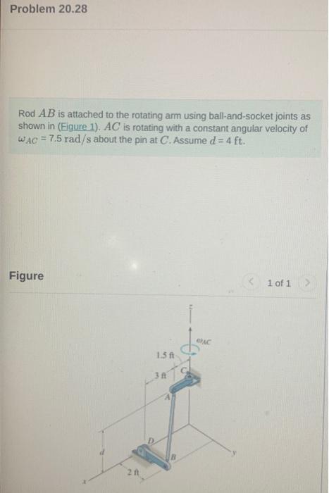 Solved Rod AB is attached to the rotating arm using | Chegg.com
