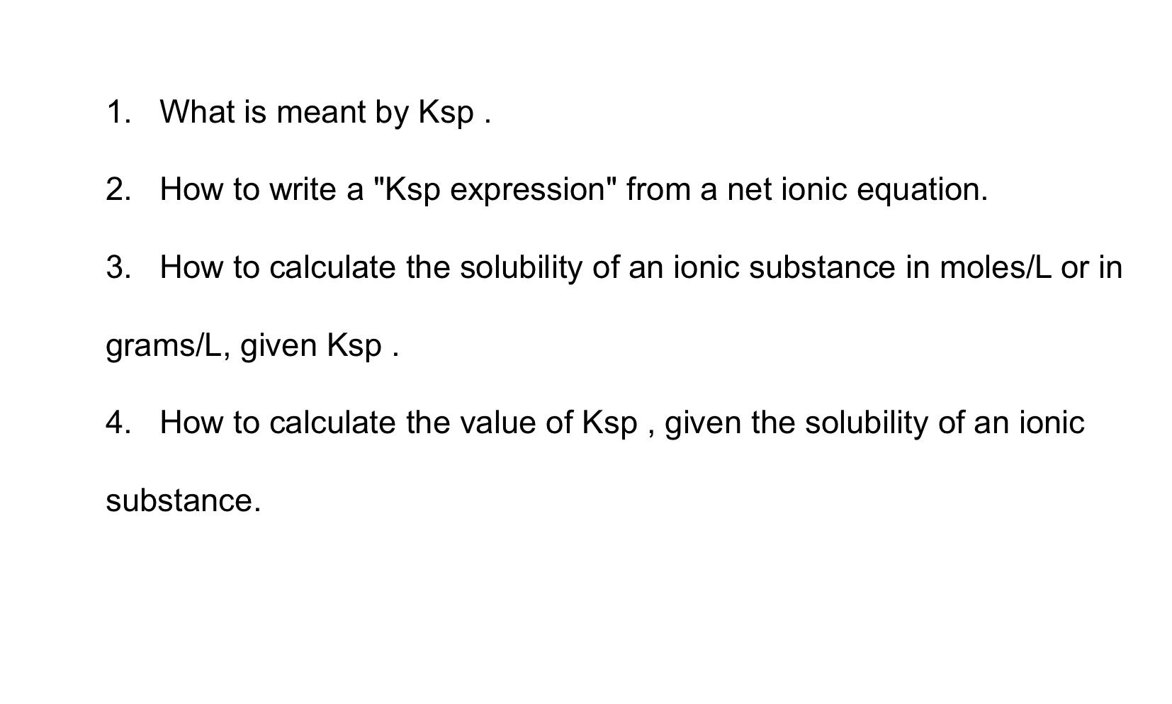 Solved What is meant by Ksp .How to write a "Ksp expression" | Chegg.com