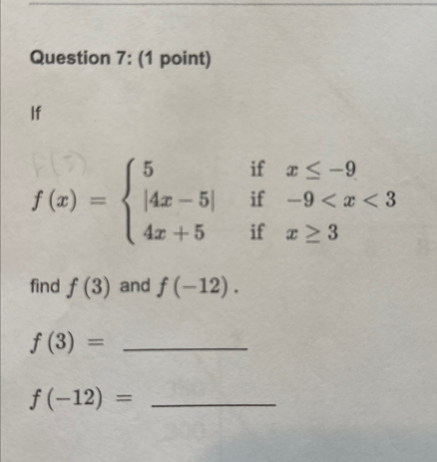 Solved Question 7: (1 | Chegg.com