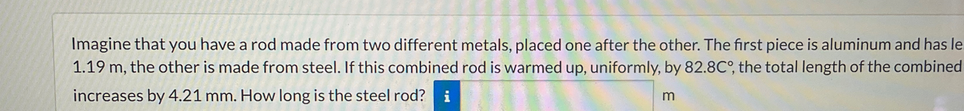 Solved Imagine that you have a rod made from two different | Chegg.com