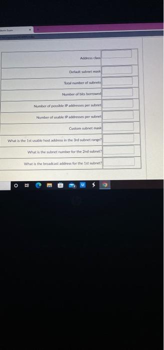 Solved D Question 67 Subnetting Problem Network Information: | Chegg.com