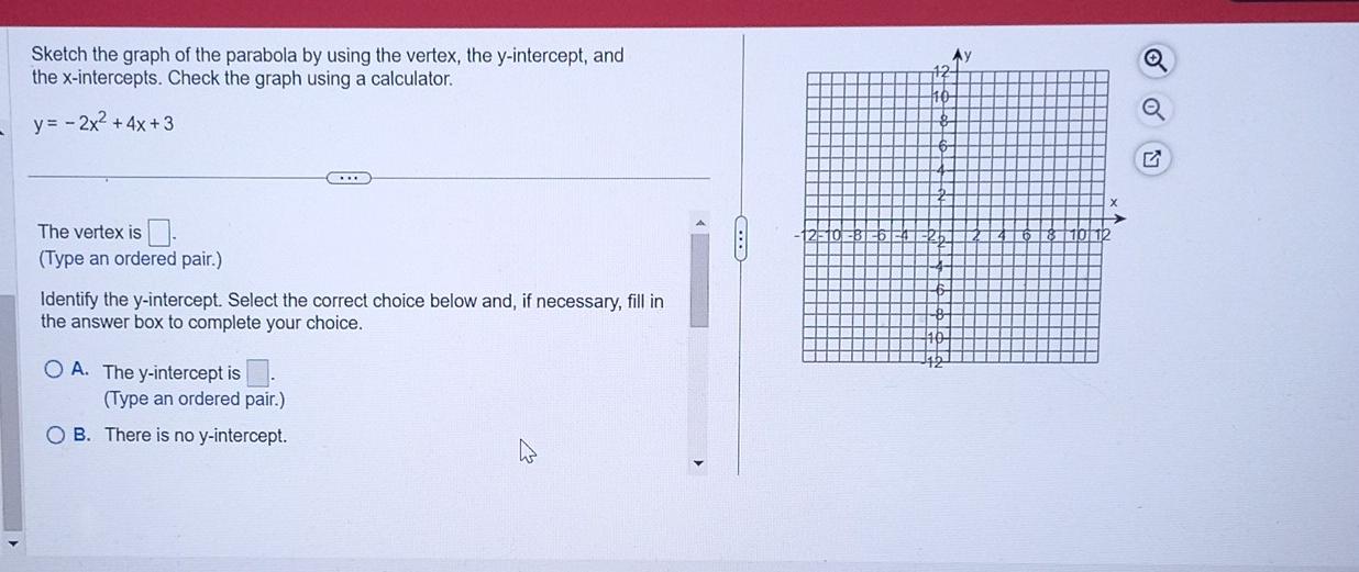 Solved Sketch the graph of the parabola by using the vertex, | Chegg.com