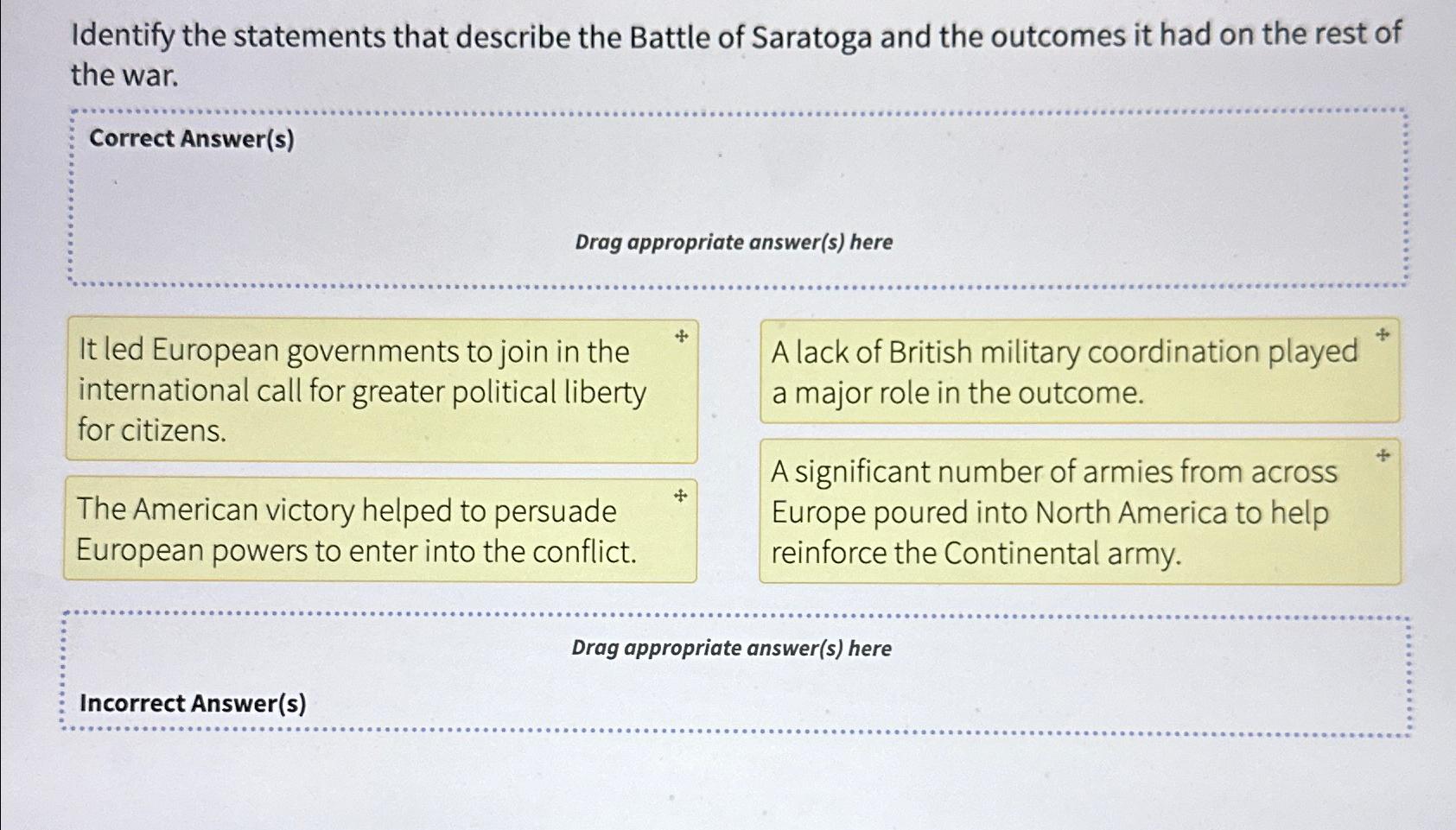 Solved Identify the statements that describe the Battle of | Chegg.com