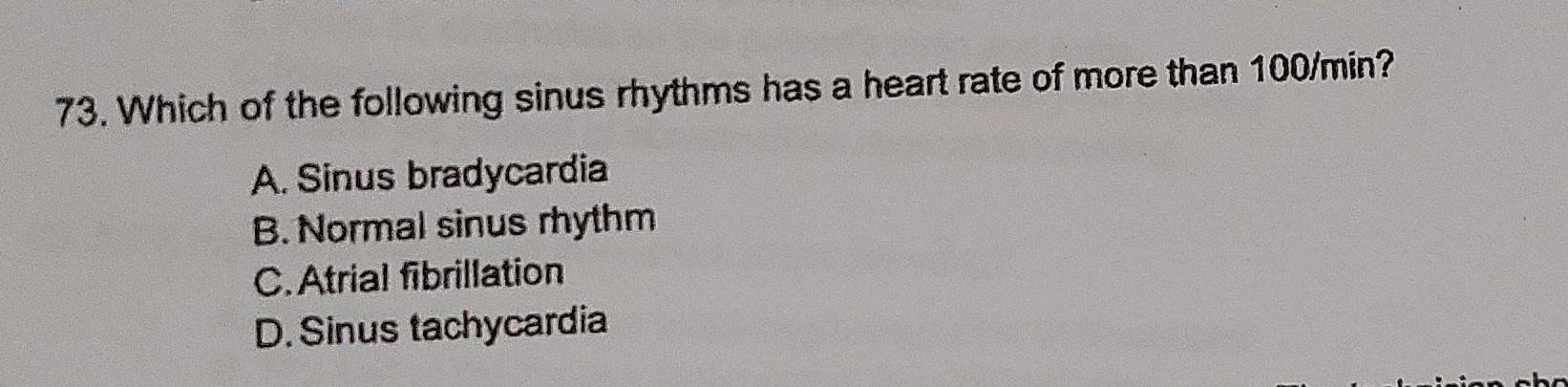 Solved 63. Continuous cardiac monitoring typically uses | Chegg.com