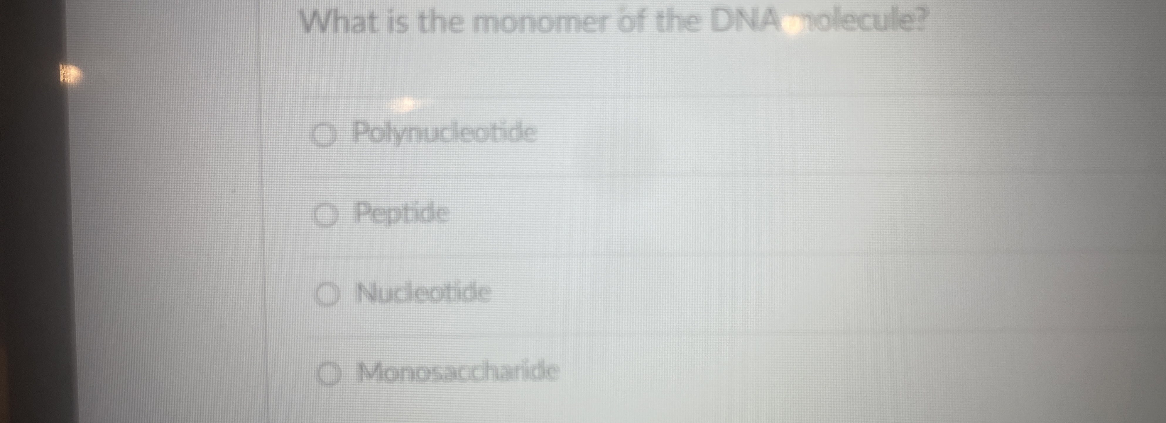 Solved What is the monomer of the DNA | Chegg.com