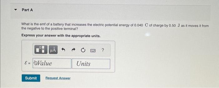 Solved What is the emf of a battery that increases the | Chegg.com