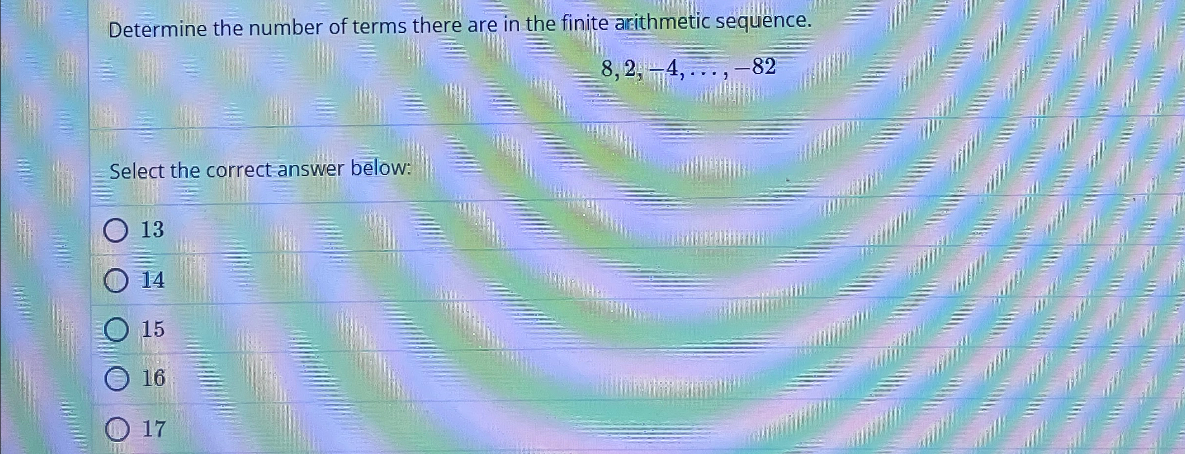 Solved Determine the number of terms there are in the finite | Chegg.com