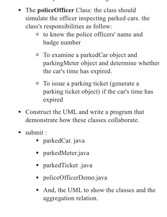 Solved esign a set of classes that work together to simulate | Chegg.com