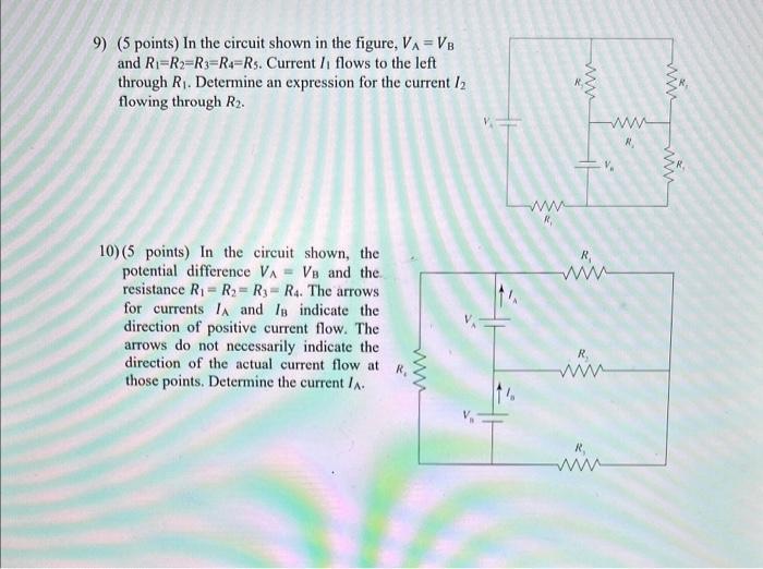Solved 9) (5 points) In the circuit shown in the figure, | Chegg.com