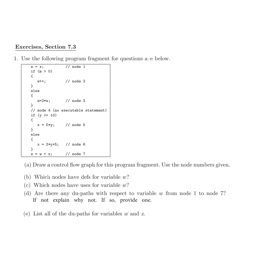 Solved Exercises, Section 7.3Use the following program | Chegg.com