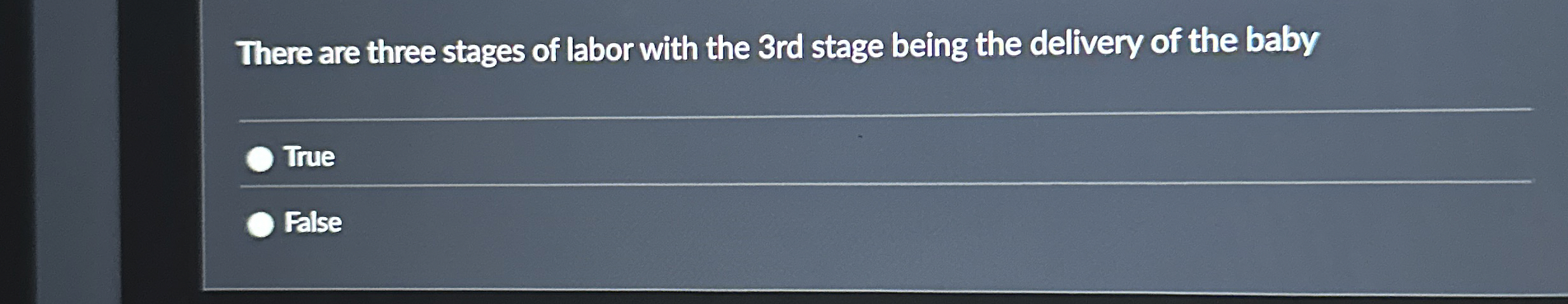 Solved There are three stages of labor with the 3rd stage | Chegg.com