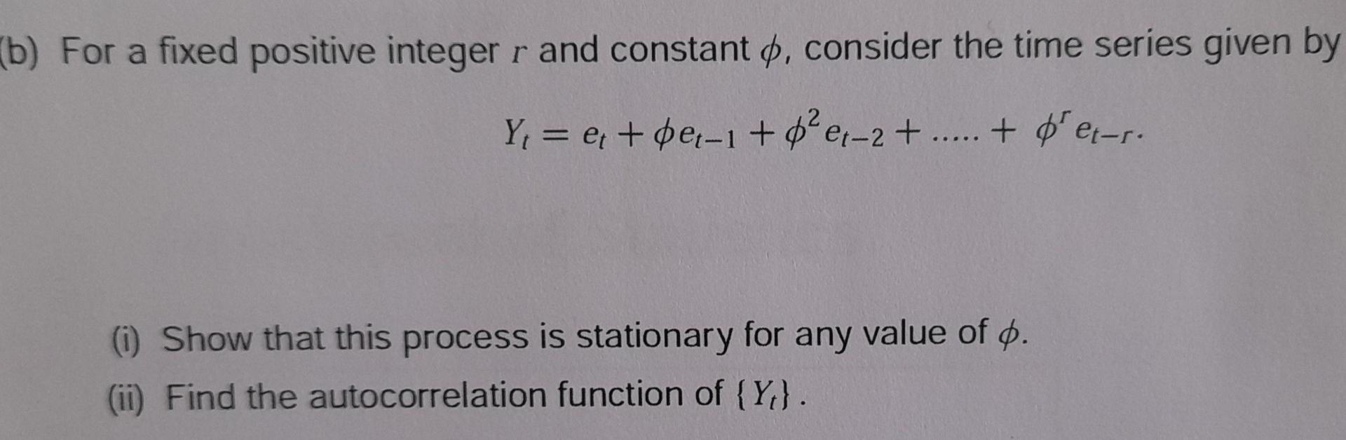 Solved (b) For a fixed positive integer r and constant o, | Chegg.com