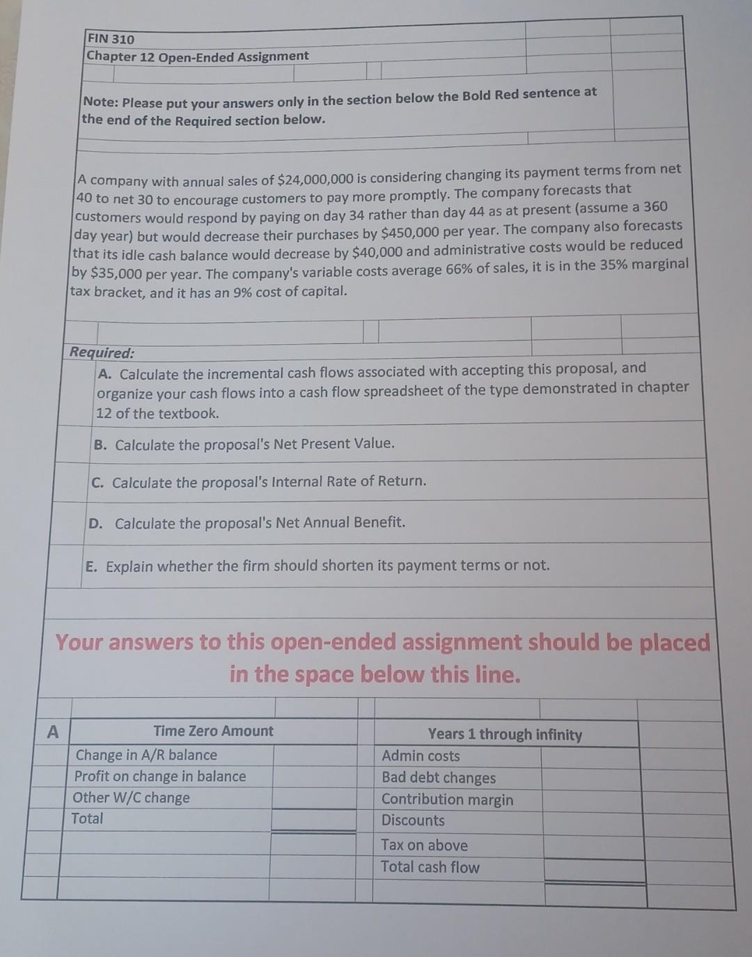 please solve section A of the problem, this is the | Chegg.com