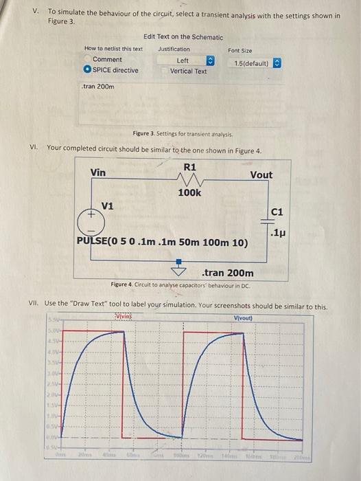 Solved 3. Capacitors in DC (30 marks) Use LTspice to | Chegg.com