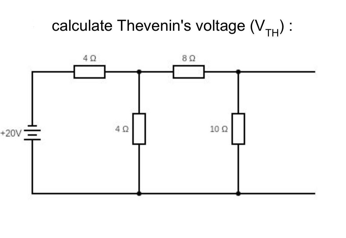 Solved calculate Thevenin's voltage (VTH) : | Chegg.com
