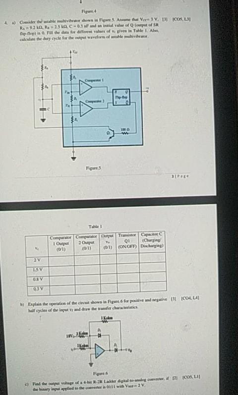 Solved Figure 1. Consider the table multivibrator shown in | Chegg.com