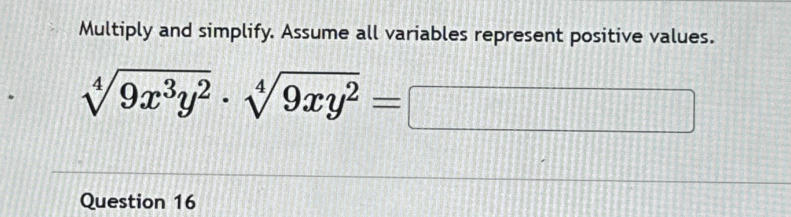 Solved Multiply and simplify. Assume all variables represent | Chegg.com