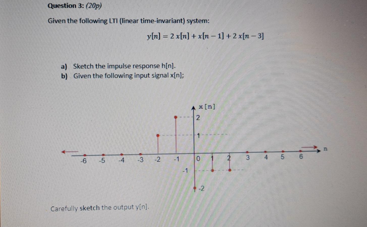 Solved Question 2: a) (10p) Express the figure given below | Chegg.com