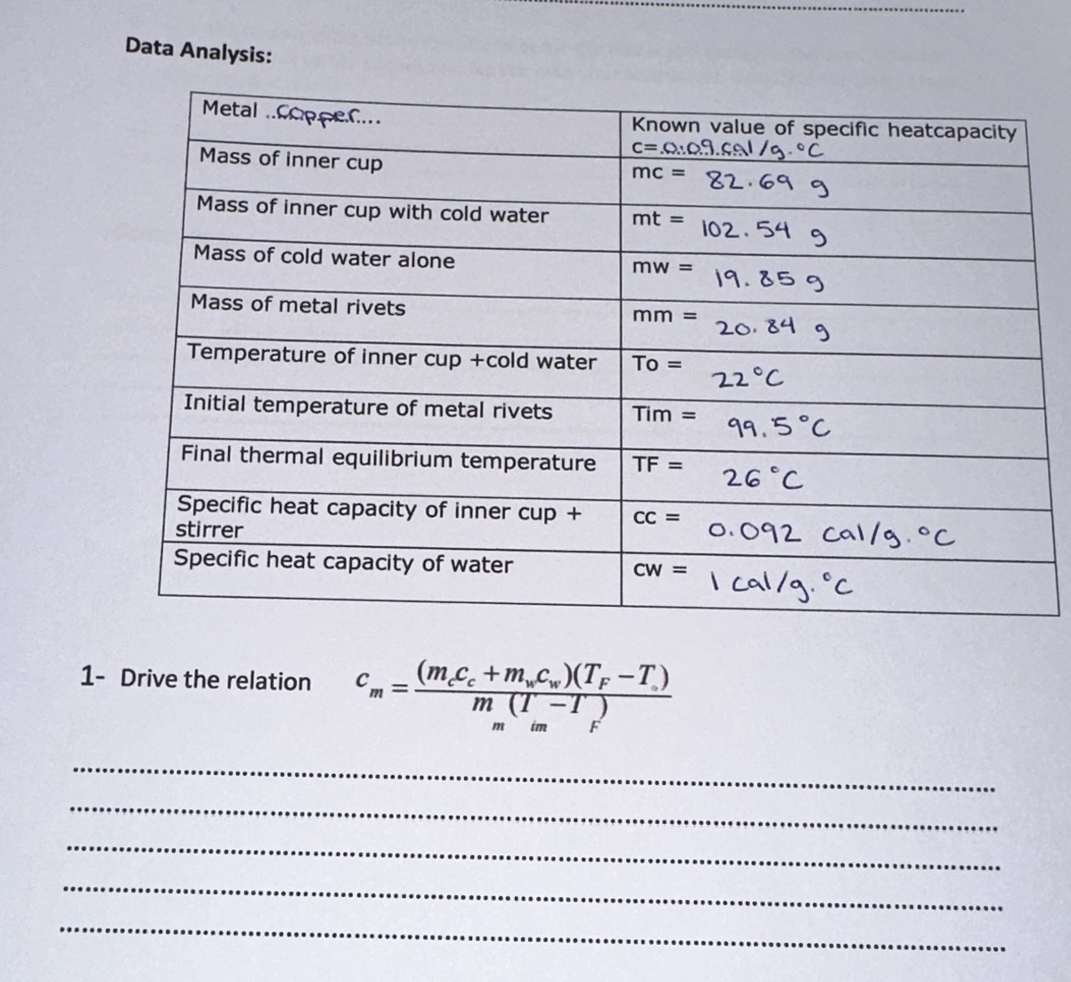 Solved can you help me solve question 1 ﻿using the table | Chegg.com
