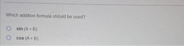 Solved Use an addition formula to derive the identity. | Chegg.com