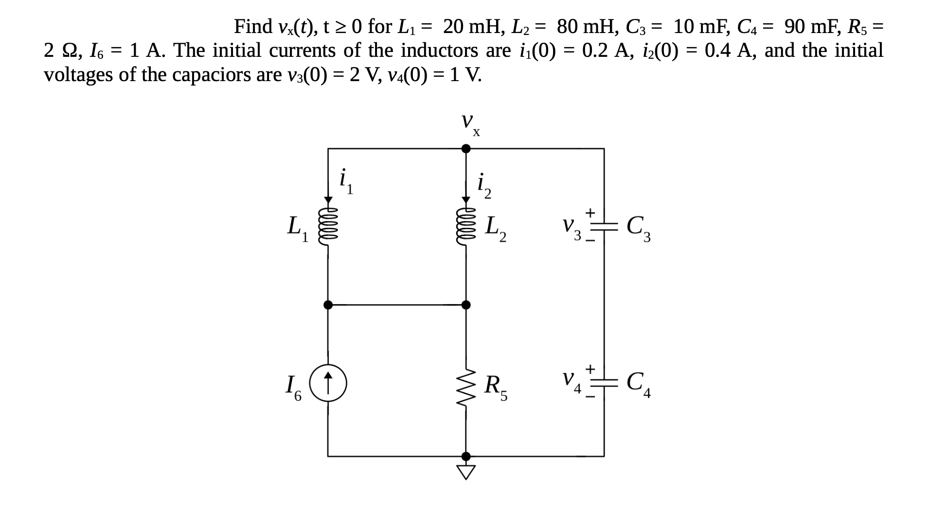 Solved Find vx(t),t≥0 ﻿for | Chegg.com