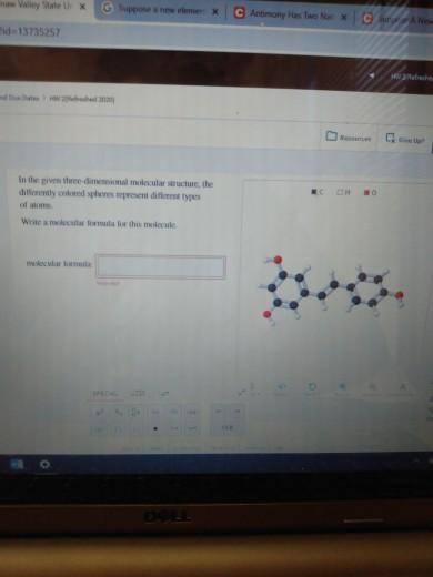 Solved C Amonya CAN In the dimensional molecular the Welcome | Chegg.com