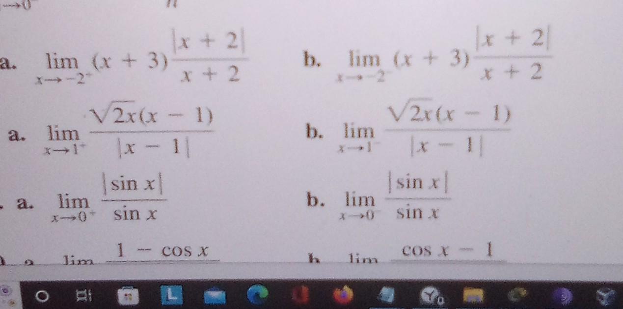 Solved Finding One Sided Limits Algebraically Find The