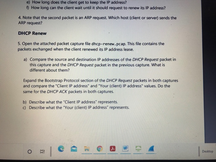 Solved Phcp Packet Analysis This Exercise Involves Using