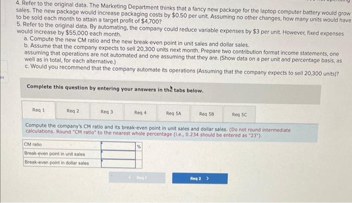 Solved Problem 6-22 (Algo) CVP Applications; Contribution | Chegg.com