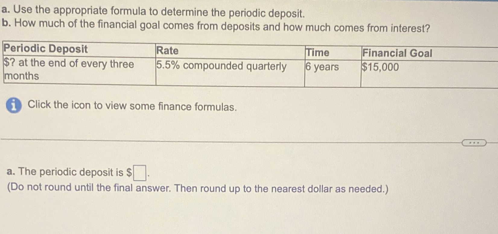 Solved a. ﻿Use the appropriate formula to determine the | Chegg.com
