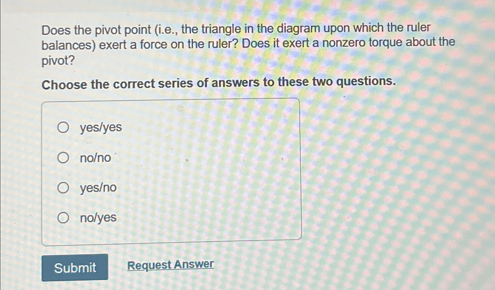 Solved Does the pivot point (i.e., ﻿the triangle in the | Chegg.com