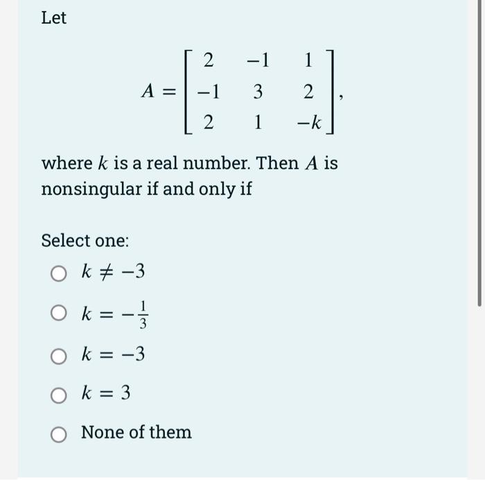 Solved Let A be a 3 x 3 matrix, and B be a nonsingular 3 x 3 | Chegg.com