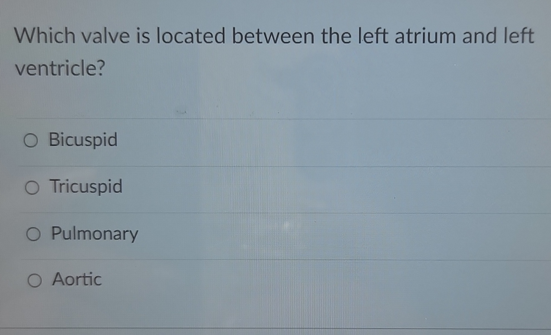 Solved Which valve is located between the left atrium and | Chegg.com