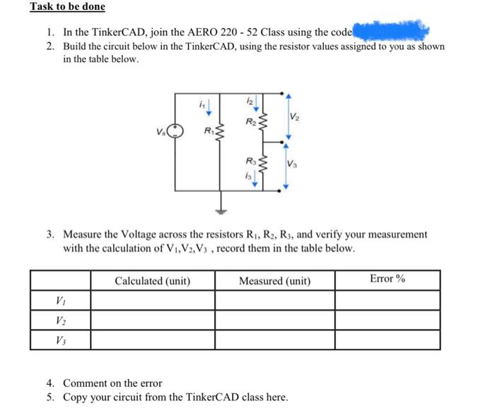 Solved 1. In the TinkerCAD, join the AERO 220 - 52 Class | Chegg.com