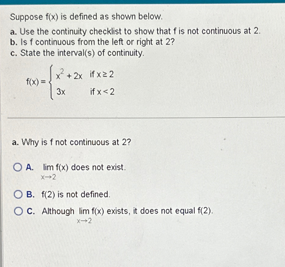 Solved Suppose f(x) ﻿is defined as shown below.a. ﻿Use the | Chegg.com