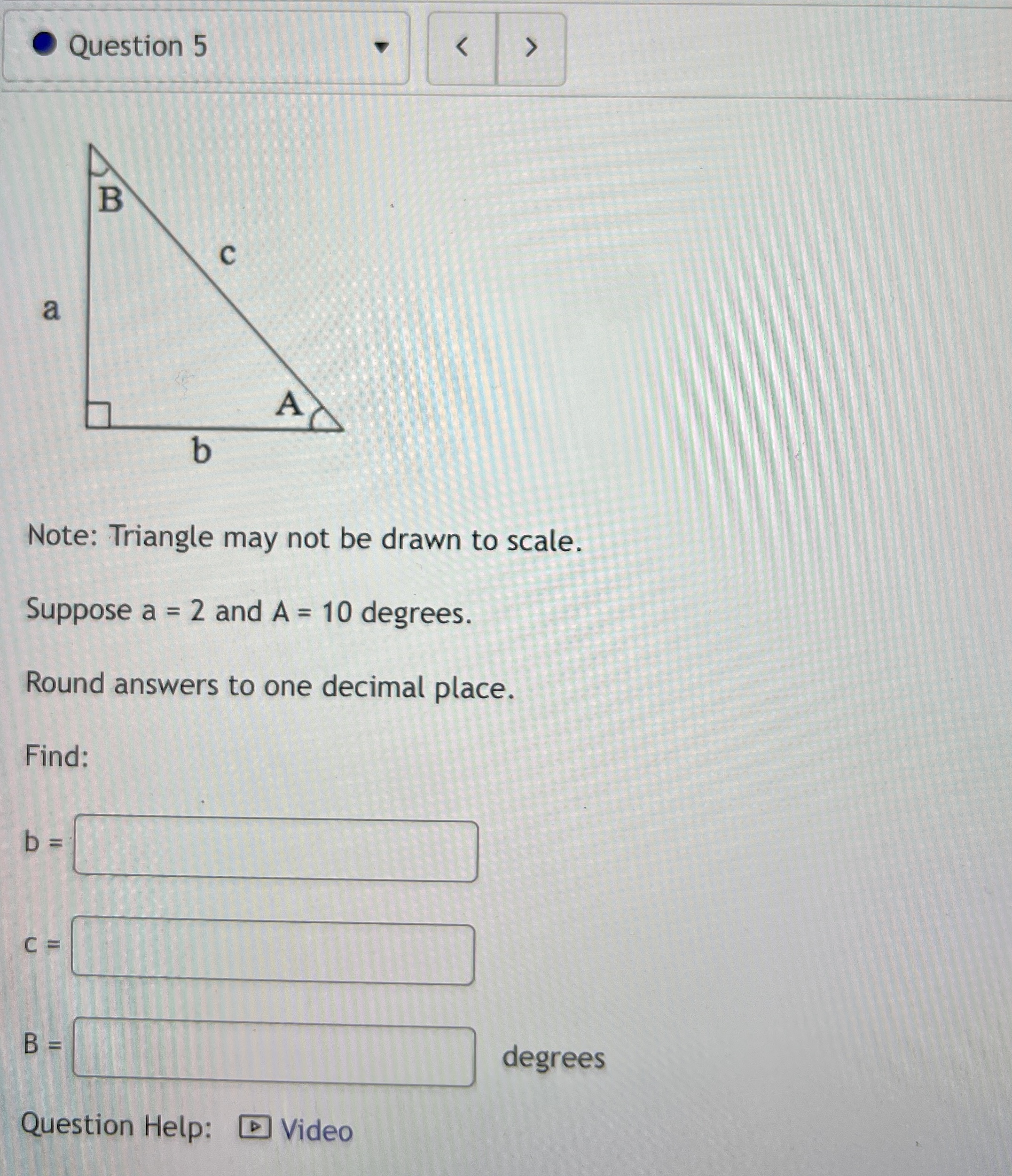 Question 5Note: Triangle may not be drawn to | Chegg.com