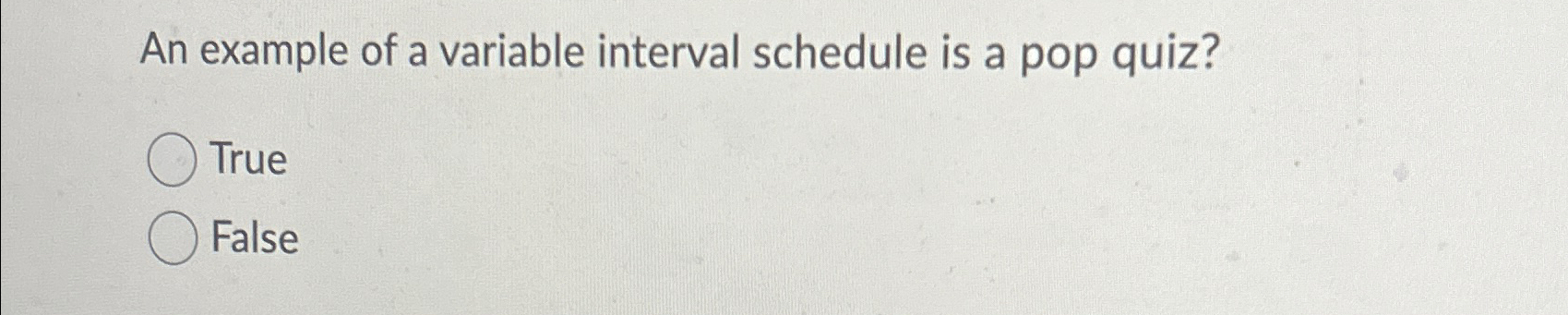 Solved An example of a variable interval schedule is a pop | Chegg.com