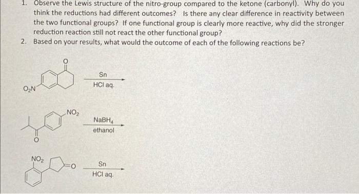 Solved 1. Observe the Lewis structure of the nitro-group | Chegg.com