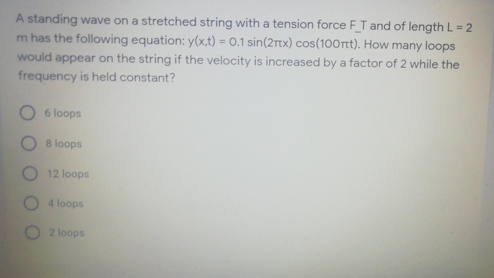 Solved A standing wave on a stretched string with a tension | Chegg.com