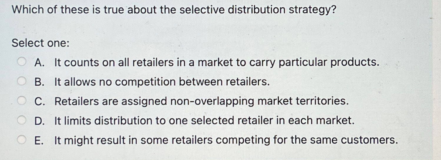 Solved Which of these is true about the selective | Chegg.com