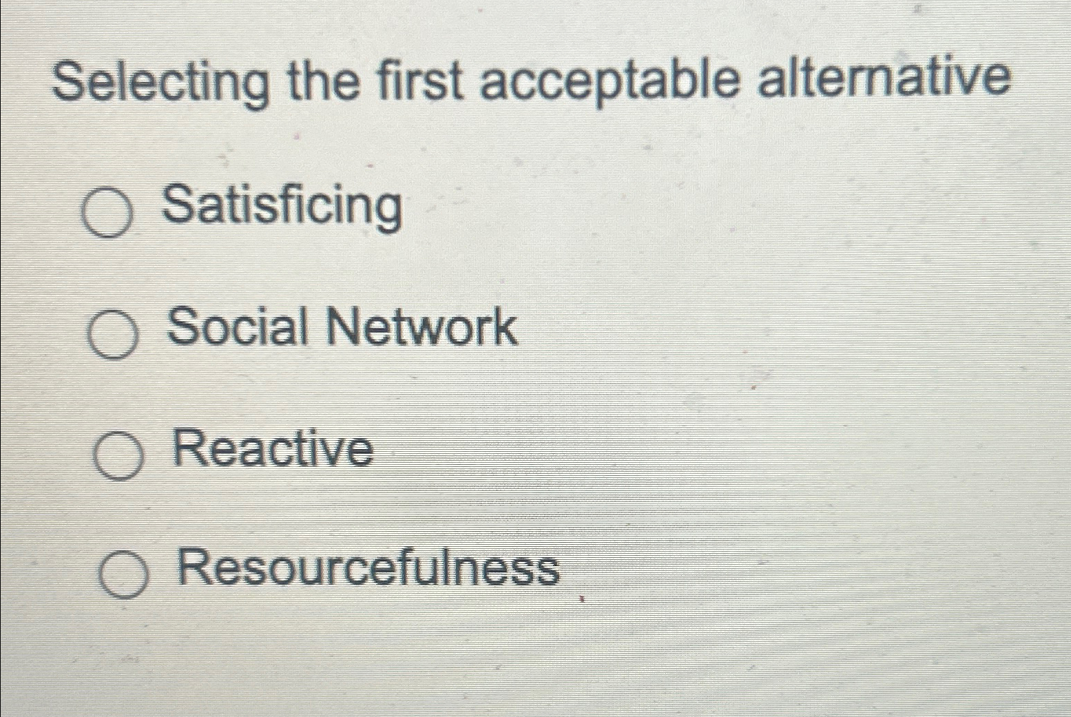 Solved Selecting the first acceptable | Chegg.com