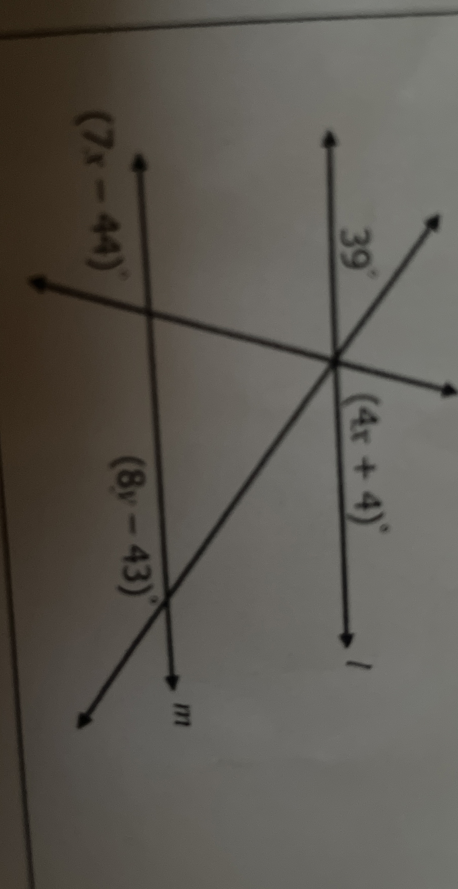Solved Directions: if l || ﻿m find the value of each missing | Chegg.com