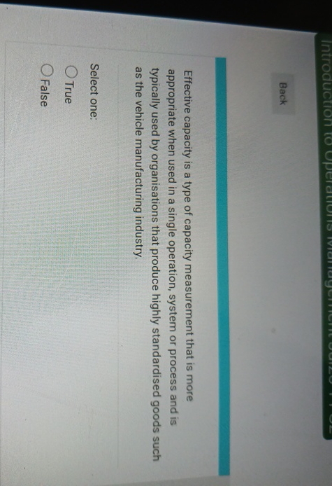 Solved Effective capacity is a type of capacity measurement | Chegg.com