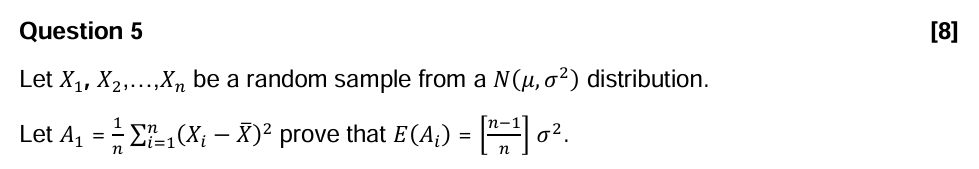 Solved Question 5Let x1,x2,dots,xn be ﻿a random sample from | Chegg.com