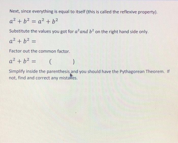 Solved Proving the Pythagorean Theorem In the "Proving | Chegg.com